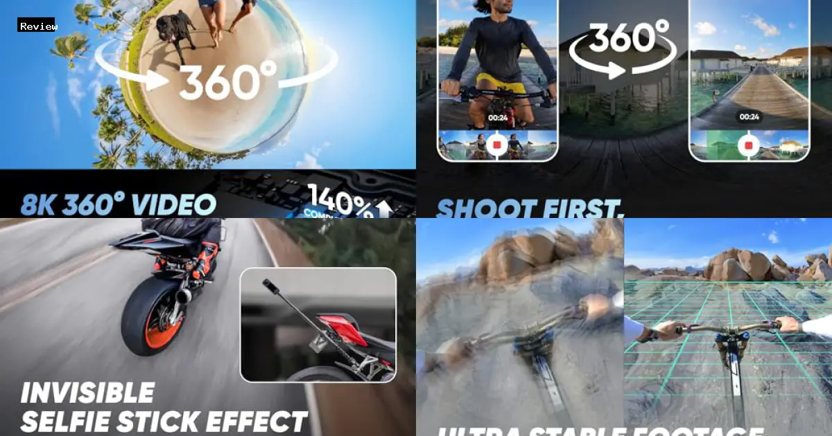 Insta360 X4 Standard Bundle - Waterproof 8K 360 Action Camera Review ...