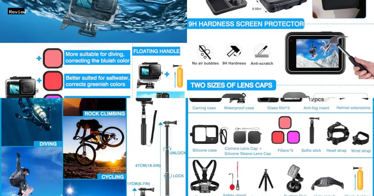 Accessories Kit for Insta360 X5 / X4 Camera Mount Bundle Review - Best Action Cameras