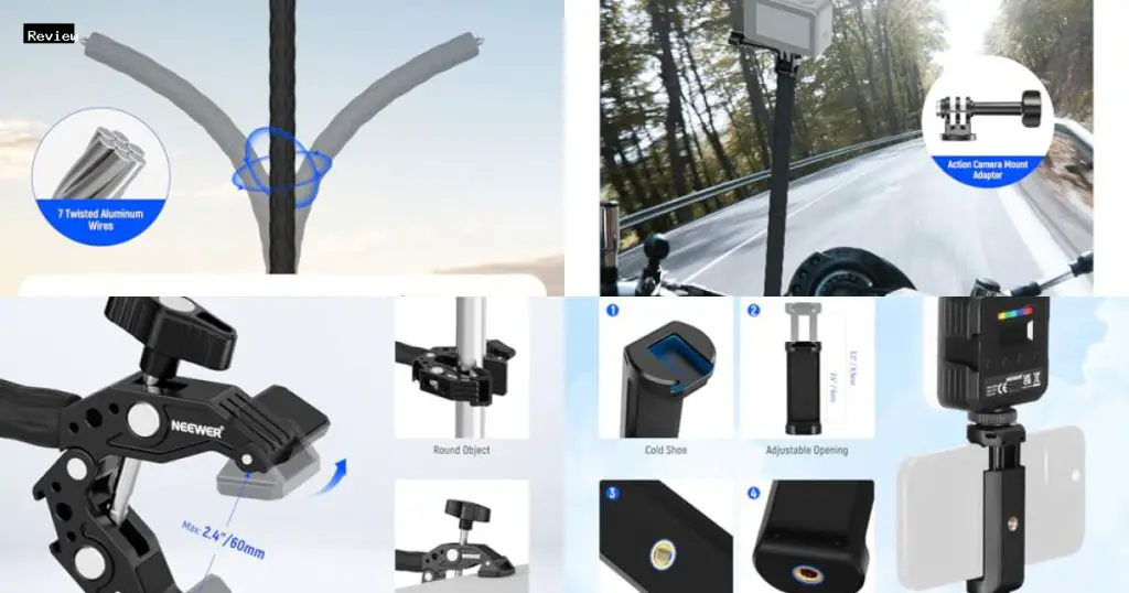 Neewer Action Camera Mount Kit with Super Clamp Review - Best Action ...